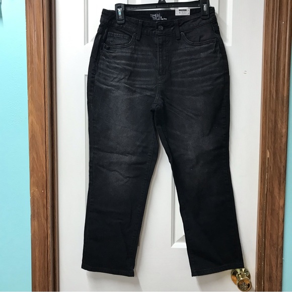 Jeans | Time And Tru Size 8 Womens High Rise Black Jeans New With Tags ...